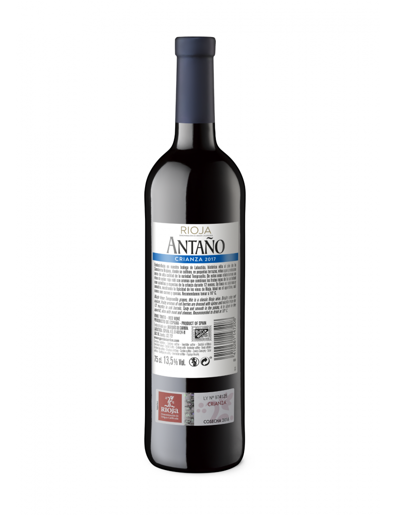 Comprar Vino Tinto Antaño Crianza Rioja 750 ml